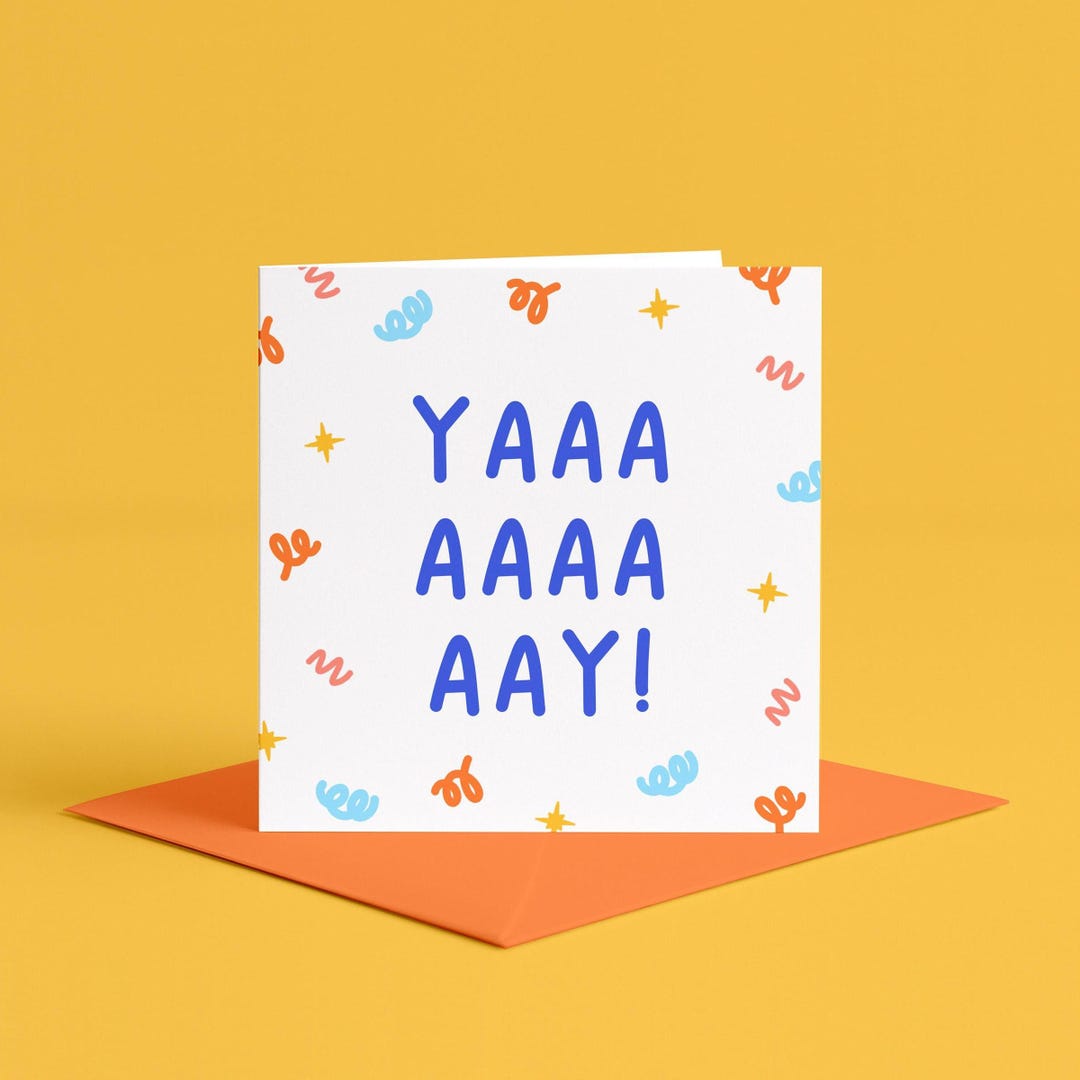 Simple Yay Card | Simple Well Done Card, Simple Proud of You Card ...