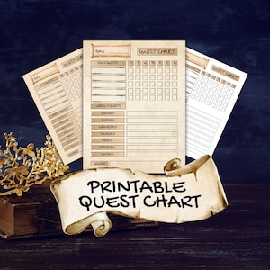 Quest Chore Chart Printable: Great for Fans of RPG, Fantasy, Gaming ...