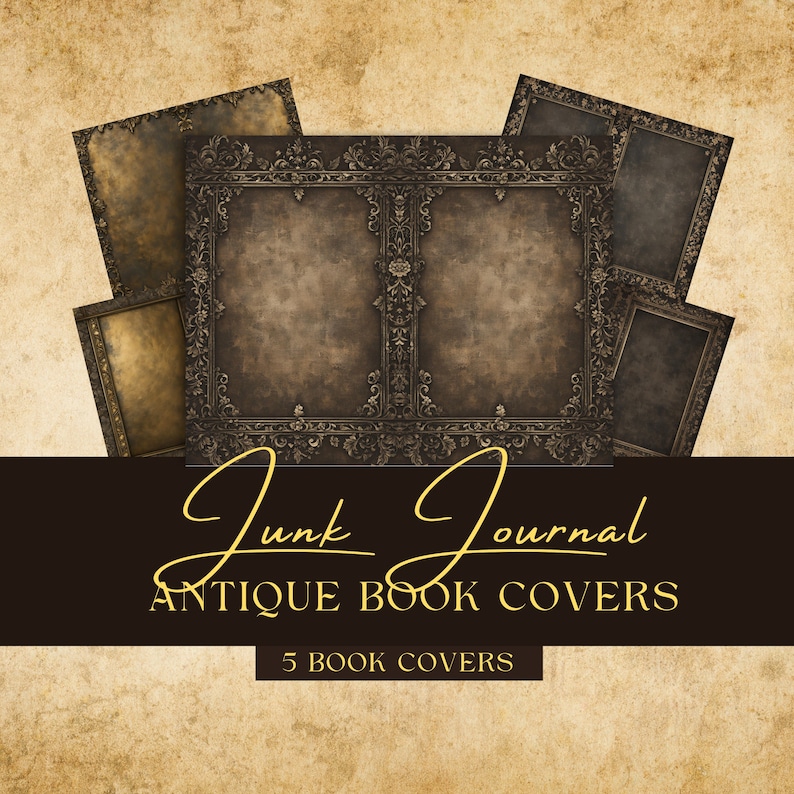Old Book Covers for Junk Journals, Antique Leather Bound Books, Vintage ...