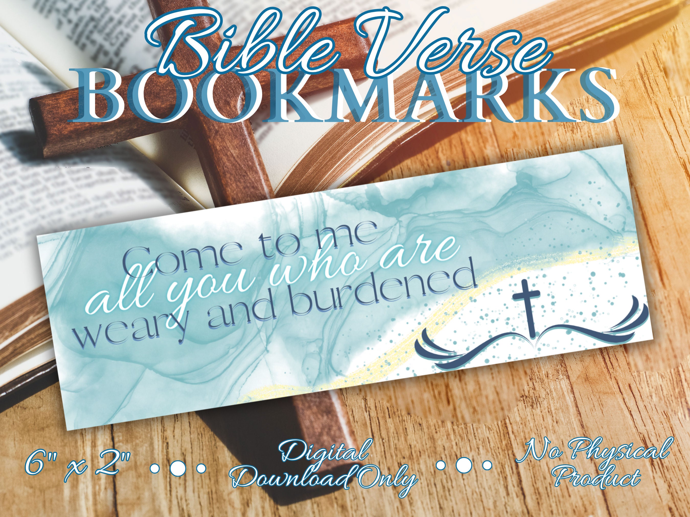 Bible Verse Printable Bookmarks X 6 DIY Craft Inspiring Christian Gift ...