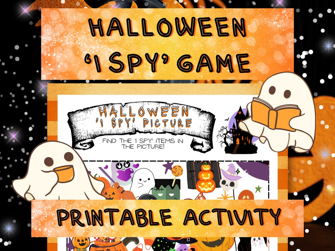 Halloween I Spy Printable Game instant Download 8.5 - Etsy