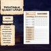 Quest Chore Chart Printable: Great for Fans of RPG, Fantasy, Gaming ...