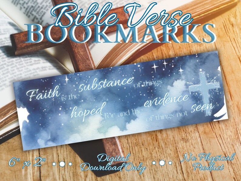 Bible Verse Printable Bookmarks X 6 DIY Craft Inspiring Christian Gift ...