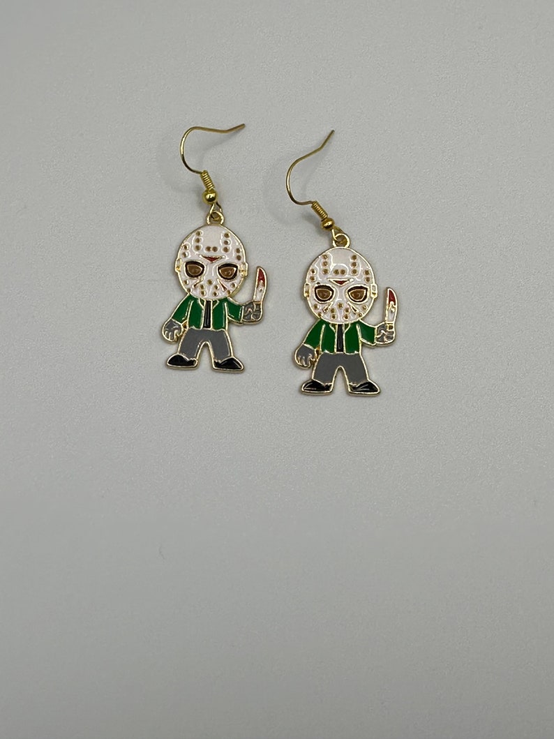 Friday the 13TH Jason Character Drop Dangle Earrings Jason Jewelry ...