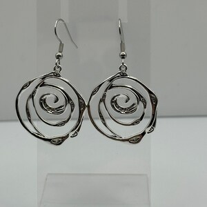 Infinity Swirl Maze Dangle Earrings Spiral Earrings Spiral Jewelry ...