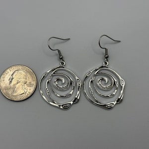 Infinity Swirl Maze Dangle Earrings Spiral Earrings Spiral Jewelry ...