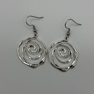 Infinity Swirl Maze Dangle Earrings Spiral Earrings Spiral Jewelry ...