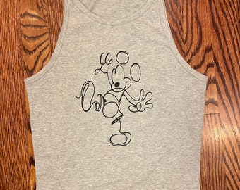 Mickey Mouse Line Drawing - Etsy UK