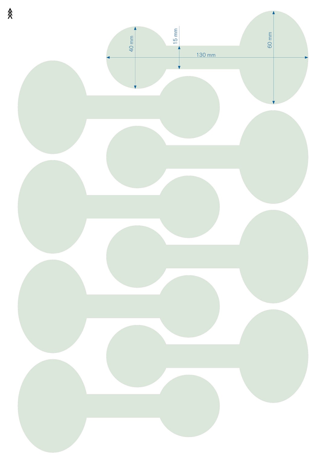 Sealing/closing Labels - 5 Sheets (40 Labels) - 130 X 60 Mm - Blank ...
