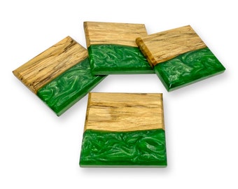 Wood Epoxy Coasters (set of 4) - Etsy