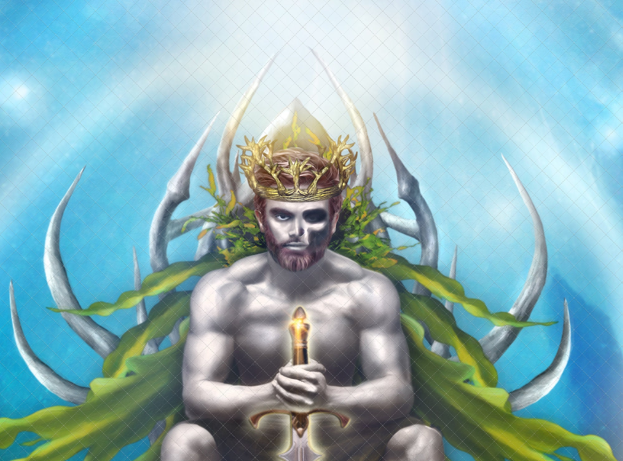 Mabon Fine Art Print Dying God Maponos Sabbat Print King of Otherworld ...