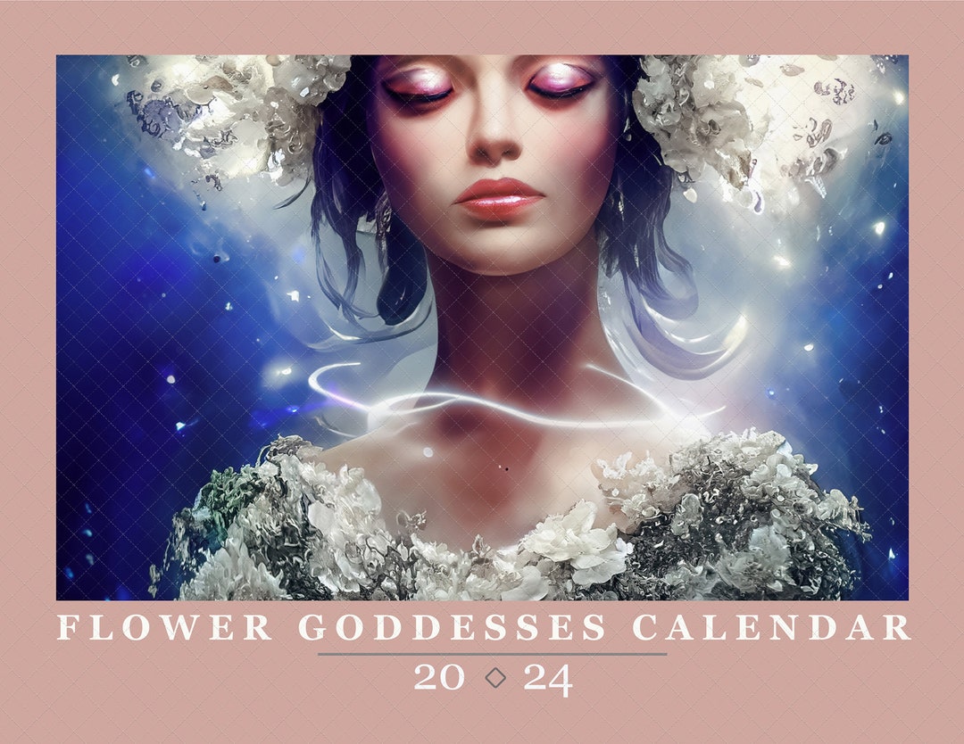 2024 Floral Goddesses Calendar 12 Months Fantasy Calendar Unique Gift ...