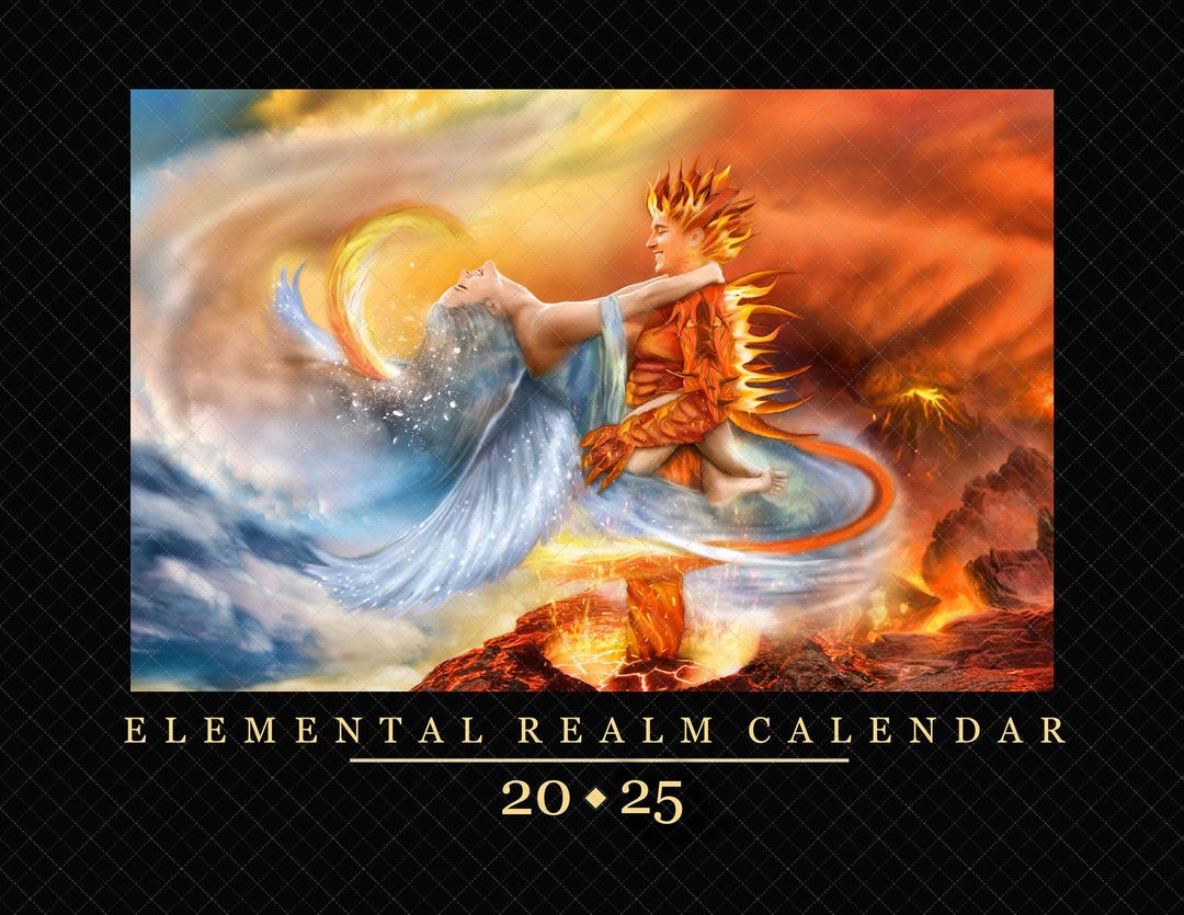 2025 Calendar 12 Months Elemental Realm Calendar Fine Art Calendar ...