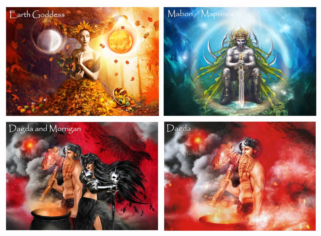 Mabon Altar Card Earth Goddess Card Mother Nature Gaia Ritual - Etsy