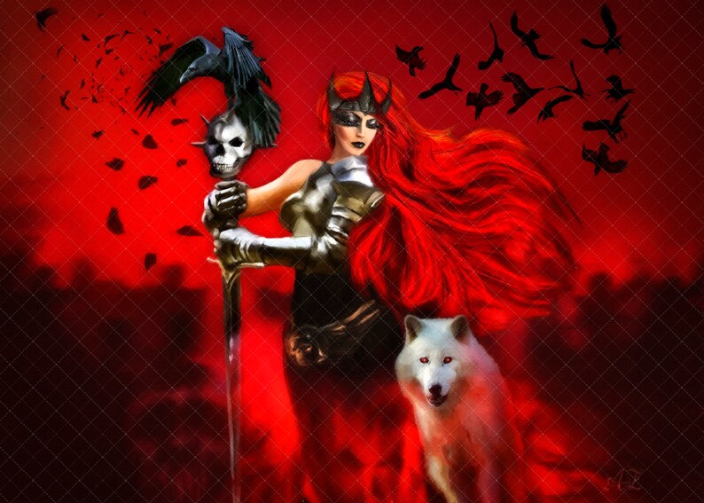 Morrigan Celtic War and Glory Goddess Fine Art Print Fertility Goddess ...