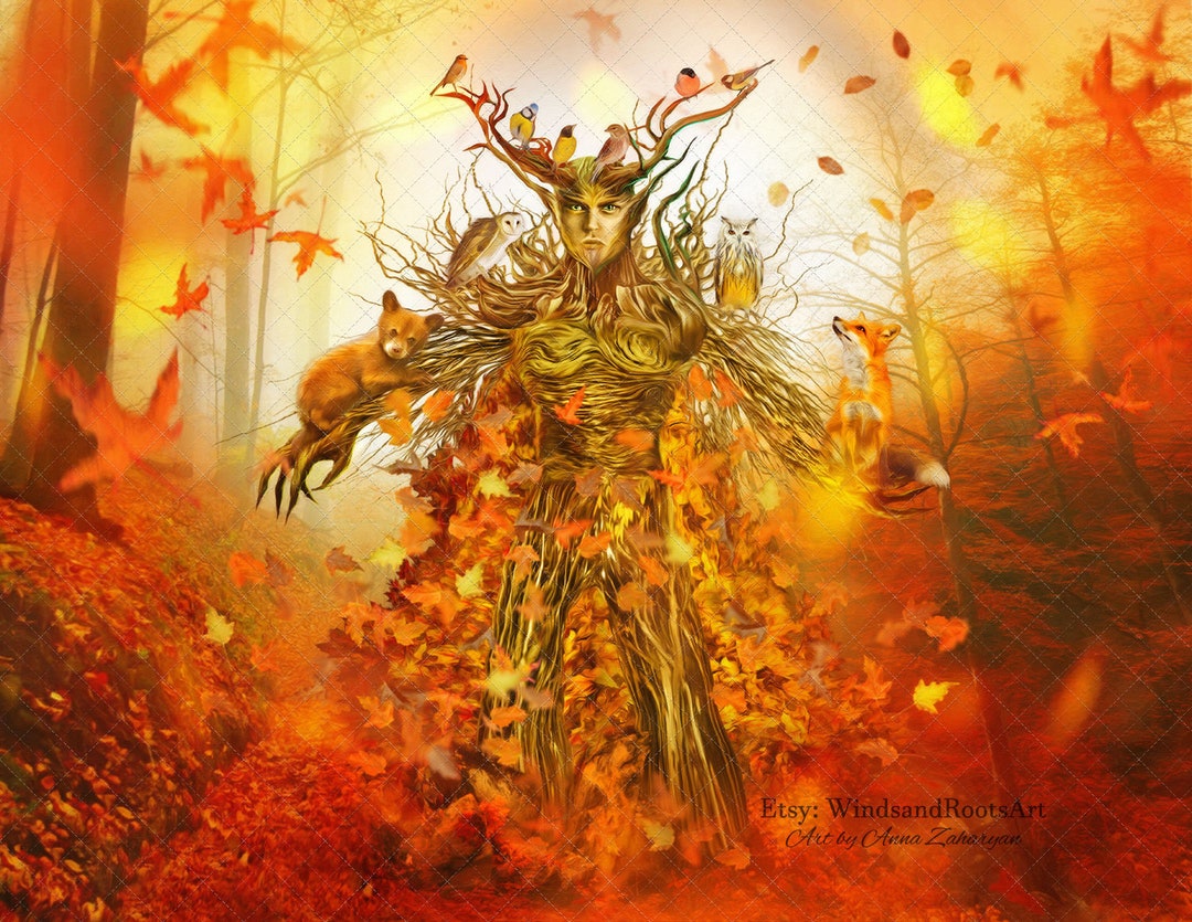 Leshy Fine Art Print Earth Elemental Slavic Nature Spirit Forest Tree ...