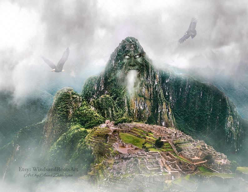 Apu Mountain Spirit Fine Art Print Native American Art Pagan Mythology ...