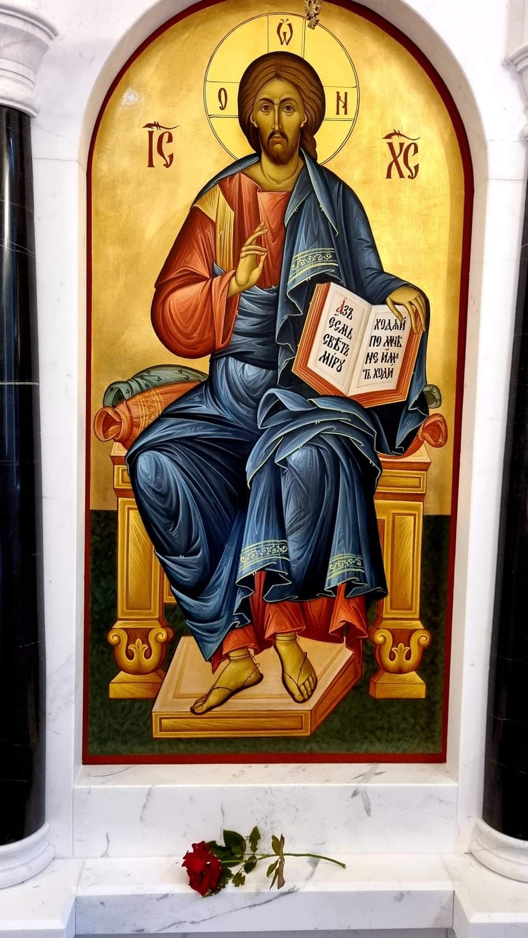 Hand Painted Icon of Jesus Christ, Large Icon, Byzantine Icon, Orthodox ...