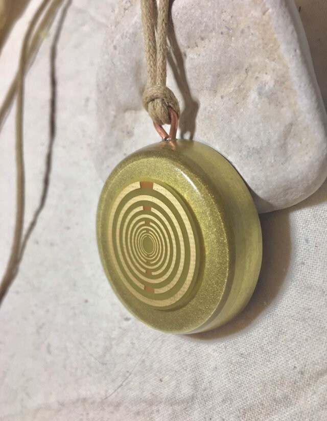 MWO 24k Gold Power Antenna Orgone Pendant Scalar Energy Harmonizer EMF ...