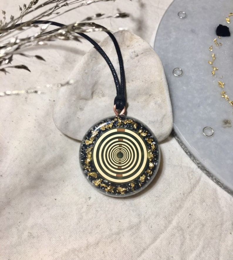 MWO 24k Gold Power Antenna Orgone Pendant Scalar Energy Harmonizer EMF ...