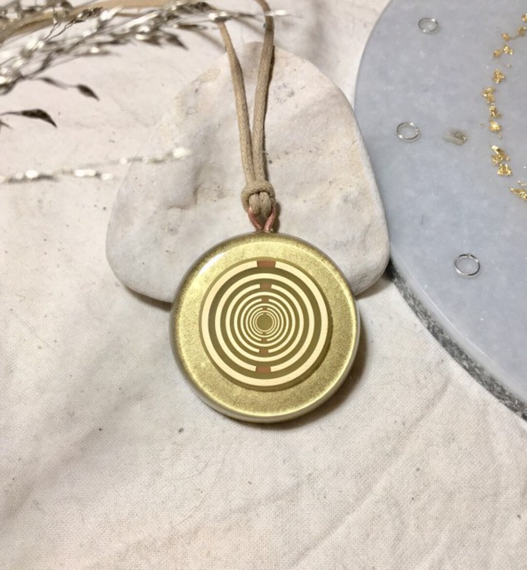Powerful MWO 24k Gold Antenna Orgone Pendant ~ Scalar Harmonizer ~ EMF Protection Orgonite ...