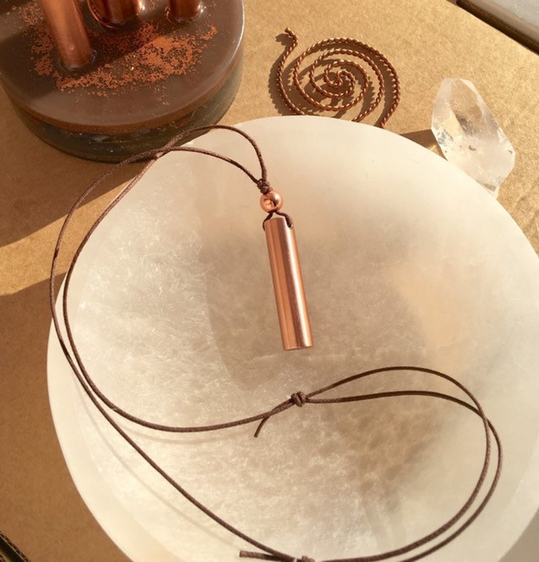 Real Orgonite Copper Tube Pendant Wand ~ Powerful Orgone Necklace W ...