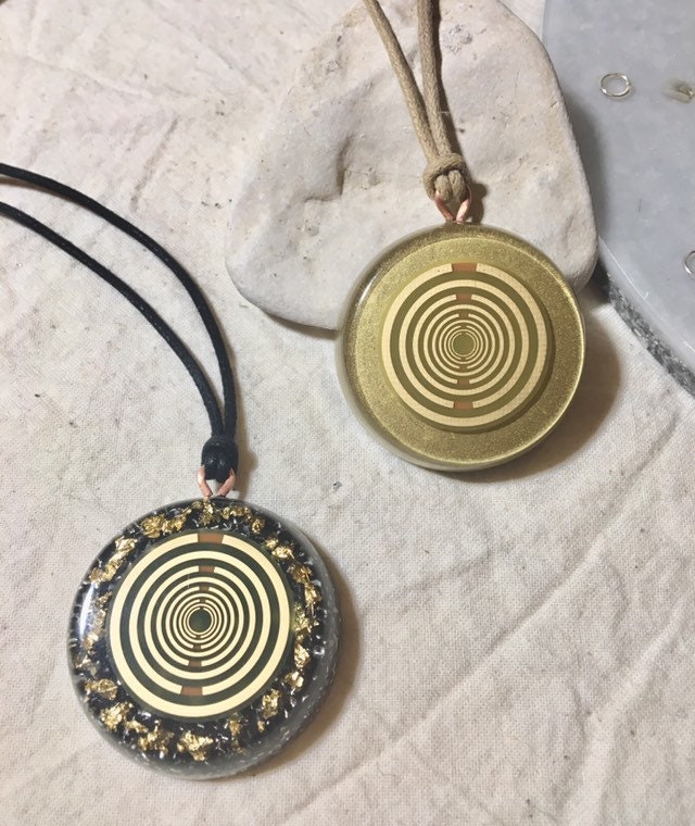 MWO 24k Gold Power Antenna Orgone Pendant Scalar Energy Harmonizer EMF ...