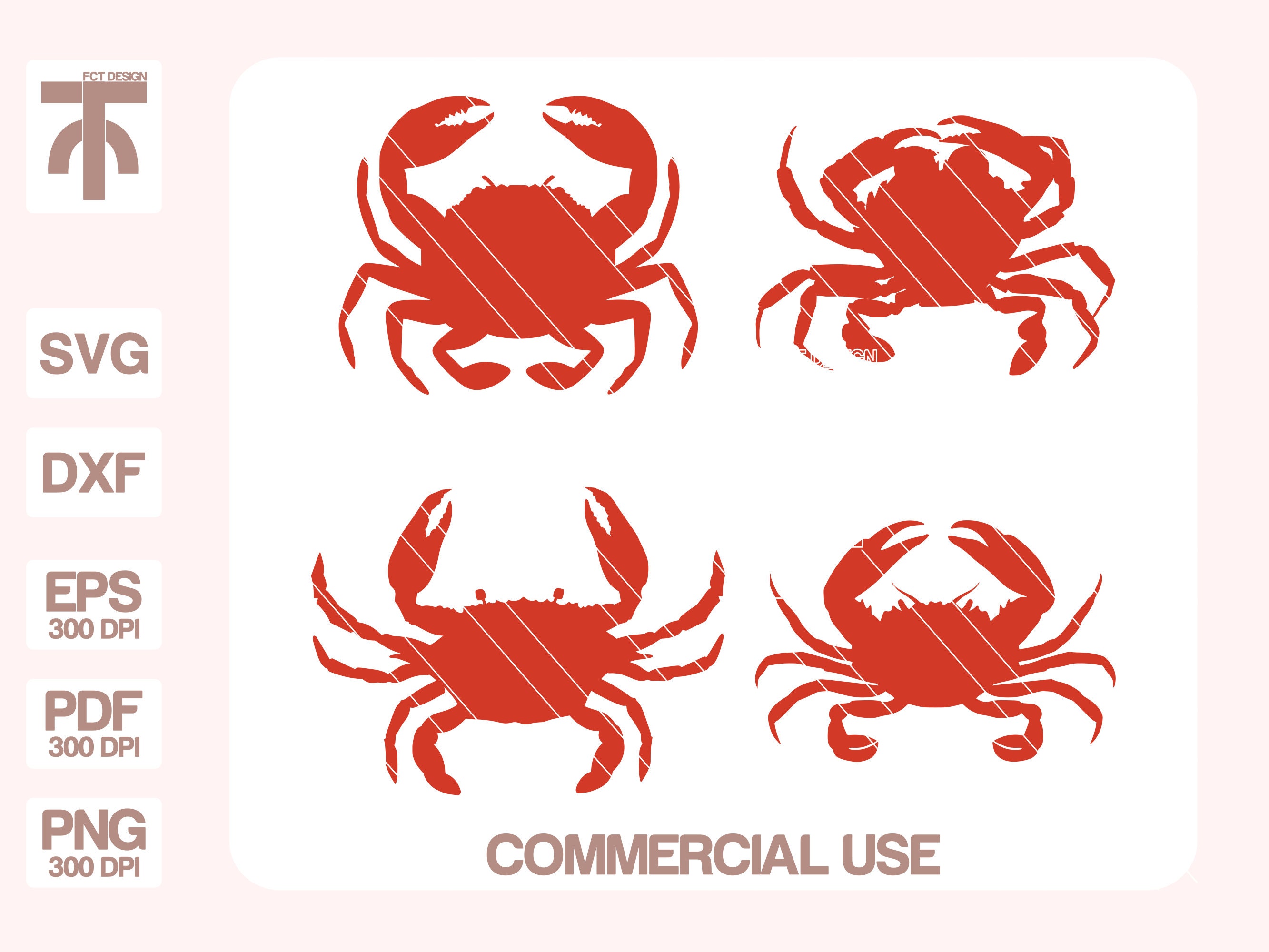 Crab Svg Crab Svg Bundle Crab Silhouette Maryland Crab Svg - Etsy