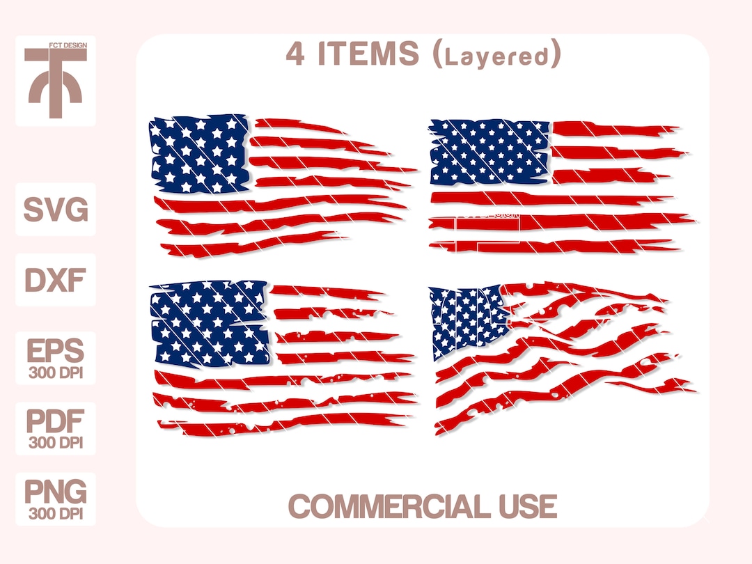 Distressed Flag Svg, Distressed American Flag Svg, American Flag Svg ...