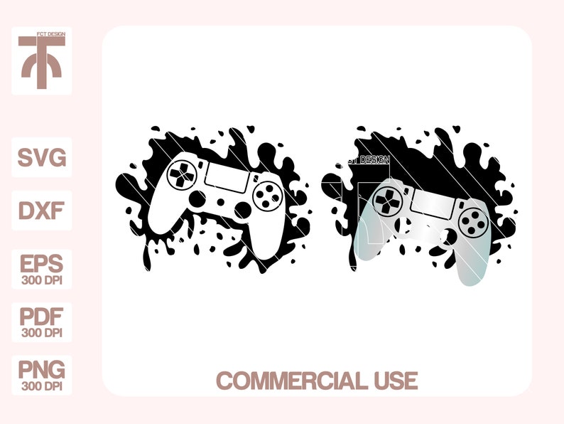 Gamer Svg Game Controller Svg Controller Splatter Svg Gamer - Etsy