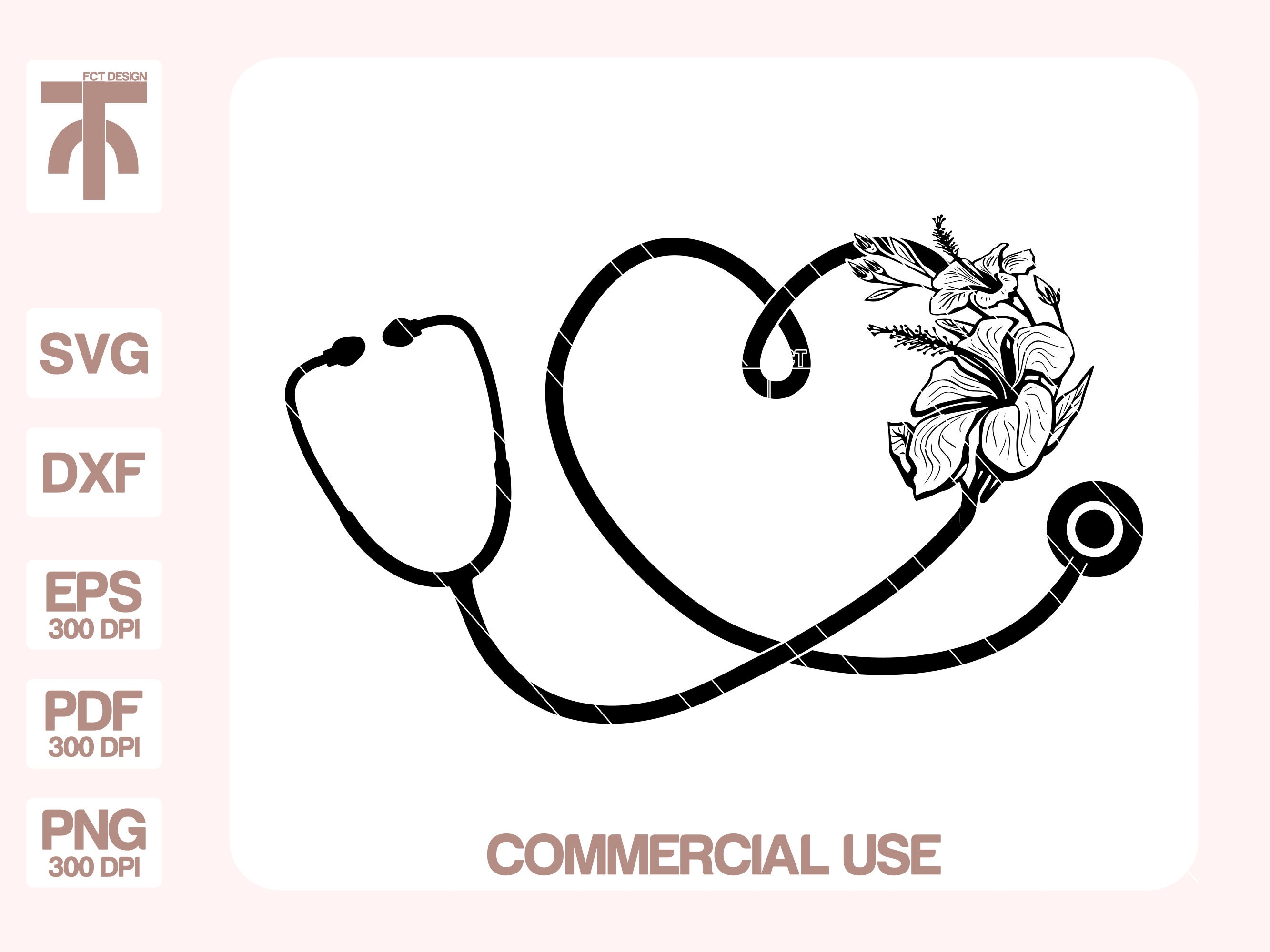 Stethoscope Svg, Heart Stethoscope Svg, Stethoscope Butterfly Svg ...
