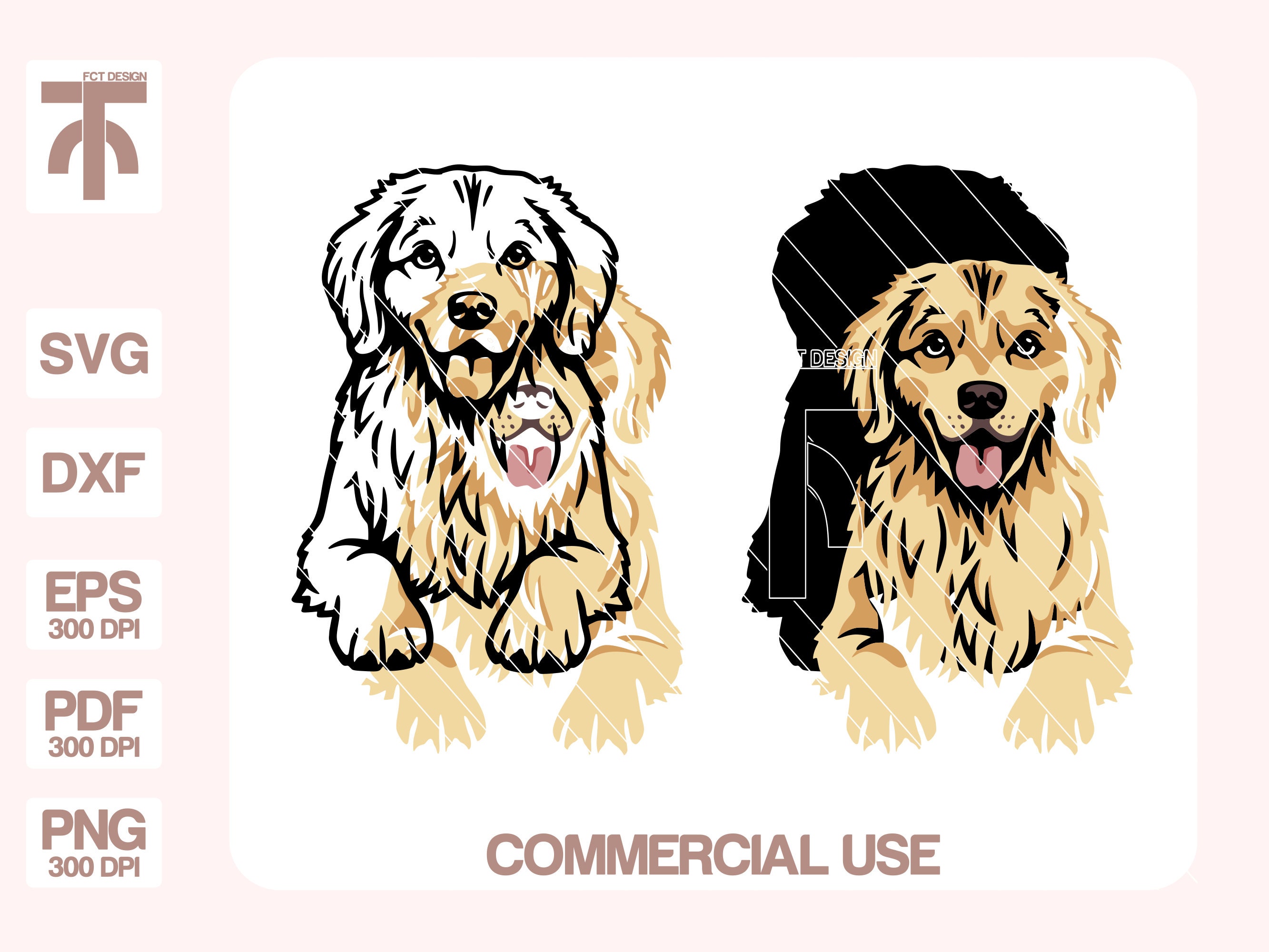 Golden Retriever Svg Digital Print and Cut Files for Golden Retriever ...