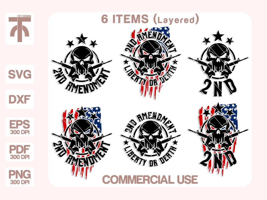 2ND Amendment Svg, 2ND Amendment Liberty or Death Svg, Distressed ...