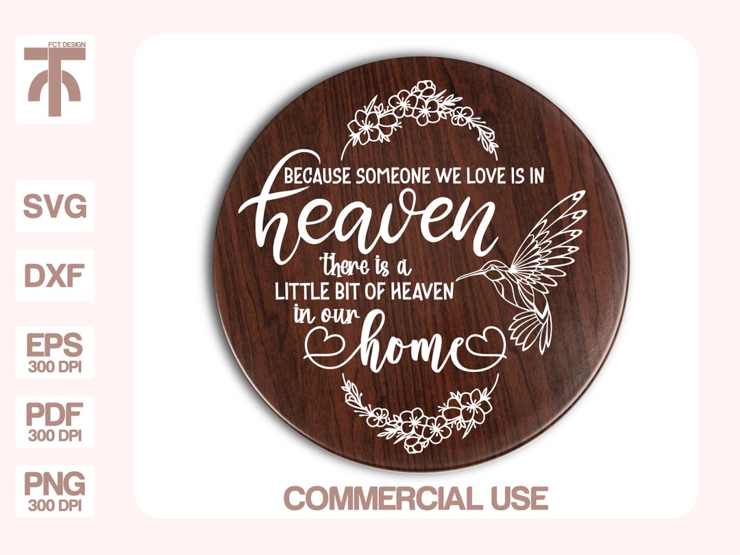 Hugs From Heaven Svg, A Hug From Heaven Svg, Hummingbird Memorial Svg ...