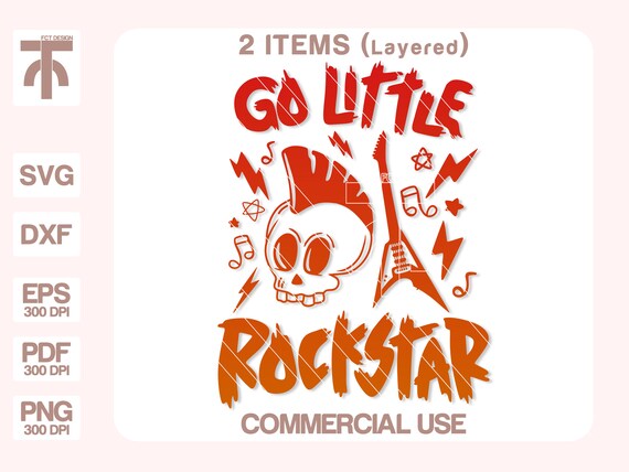Go Little Rockstar Svg Future Rockstar Svg Hand Lettered Cute - Etsy