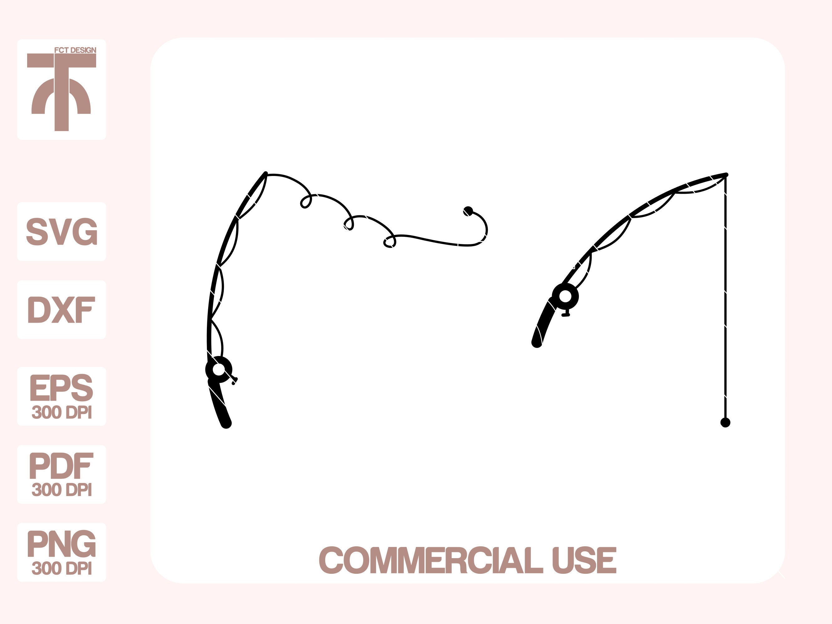 Fishing Pole Svg Bundle Fishing Rod Svg Fishing Svg Print and - Etsy