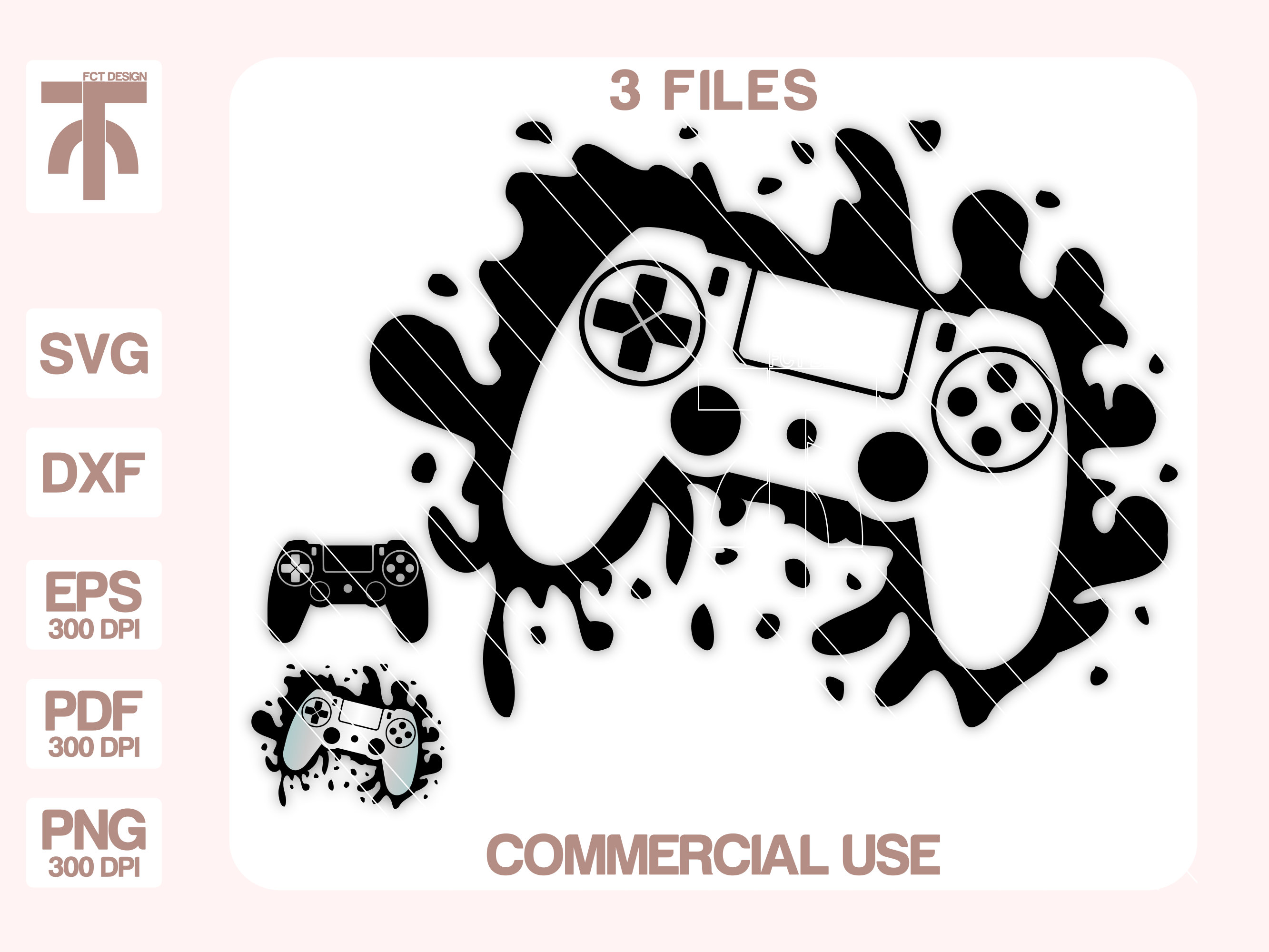 Gamer Svg Game Controller Svg Controller Splatter Svg Gamer - Etsy ...