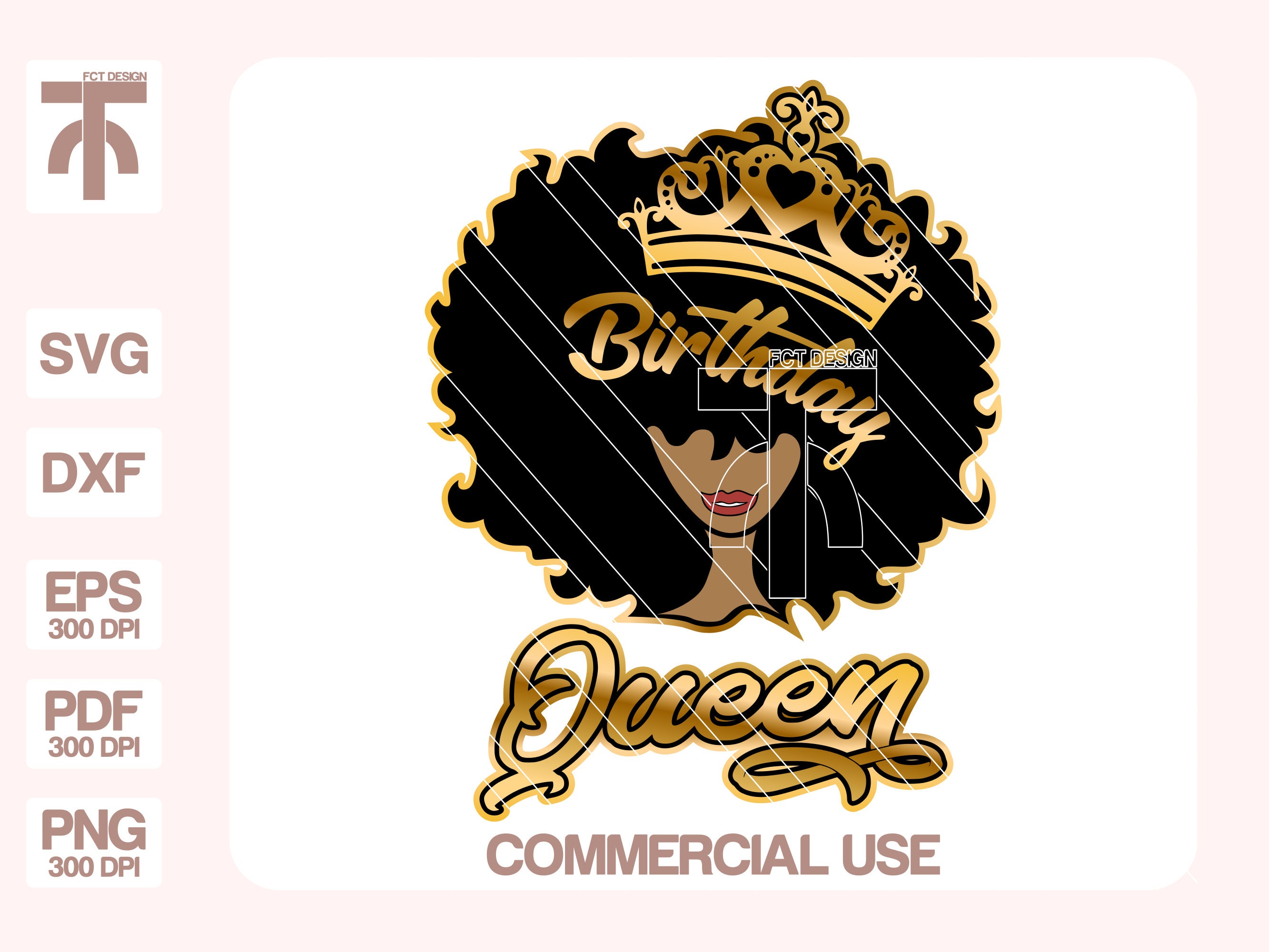 Birthday Queen Svg Afro Woman Svg Afro Queen Svg Black - Etsy