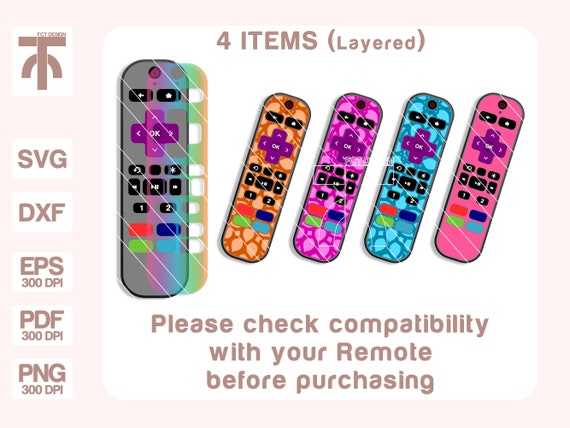 Prints Digital Prints Art & Collectibles Roku Remote Skin Template ...