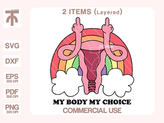 Uterus Middle Finger Svg Pro Choice Svg Mind Your Own Uterus - Etsy