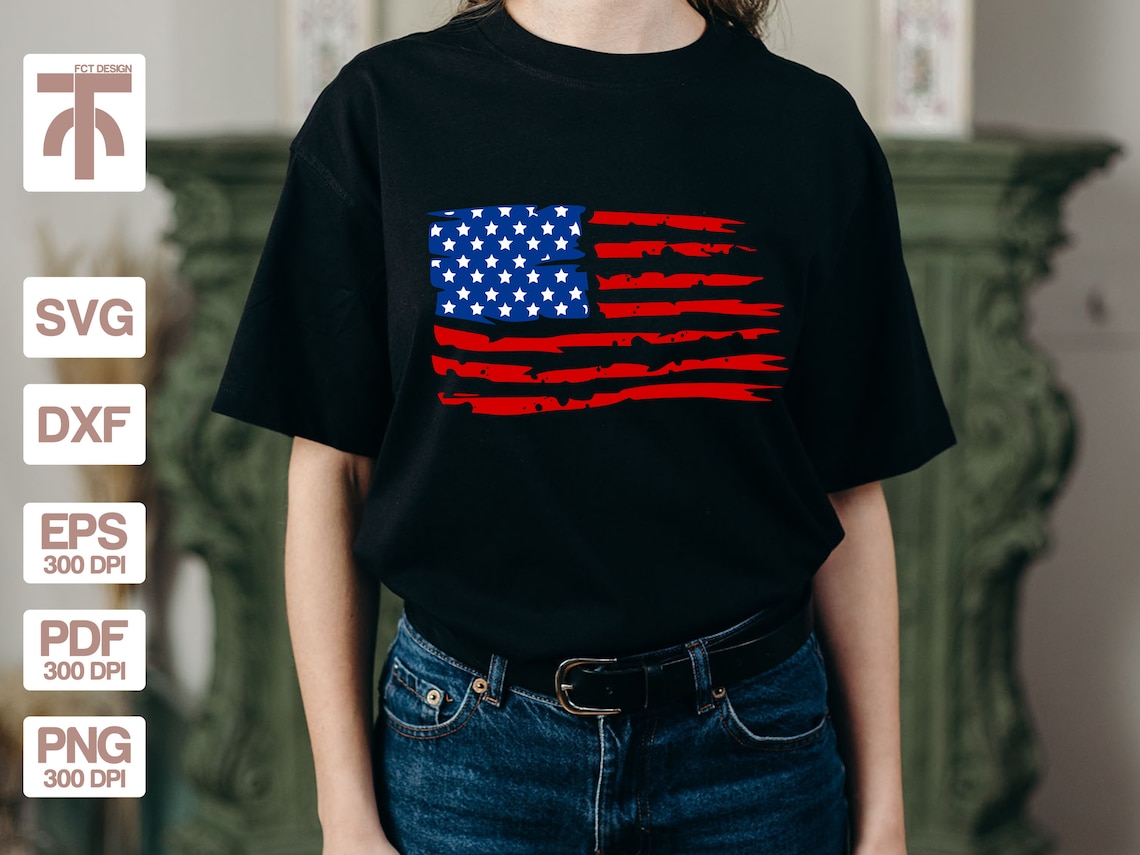 Distressed Flag Svg, Distressed American Flag Svg, American Flag Svg ...