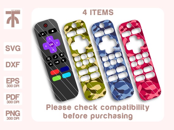 Prints Digital Prints Art & Collectibles Roku Remote Skin Template ...
