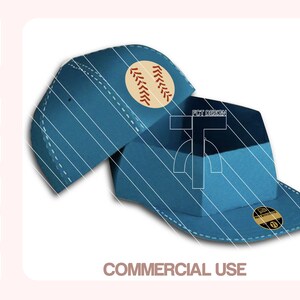 Cap Box Template Svg, Baseball Cap Box Svg, Baseball Cap Box Template ...