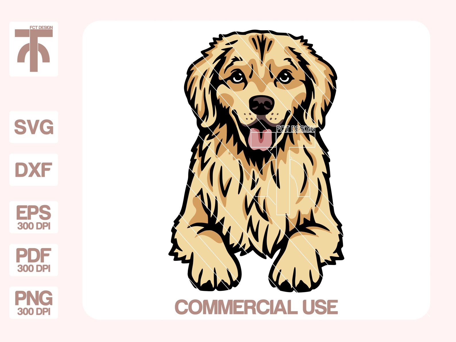 Golden Retriever Svg Digital Print and Cut Files for Golden Retriever ...