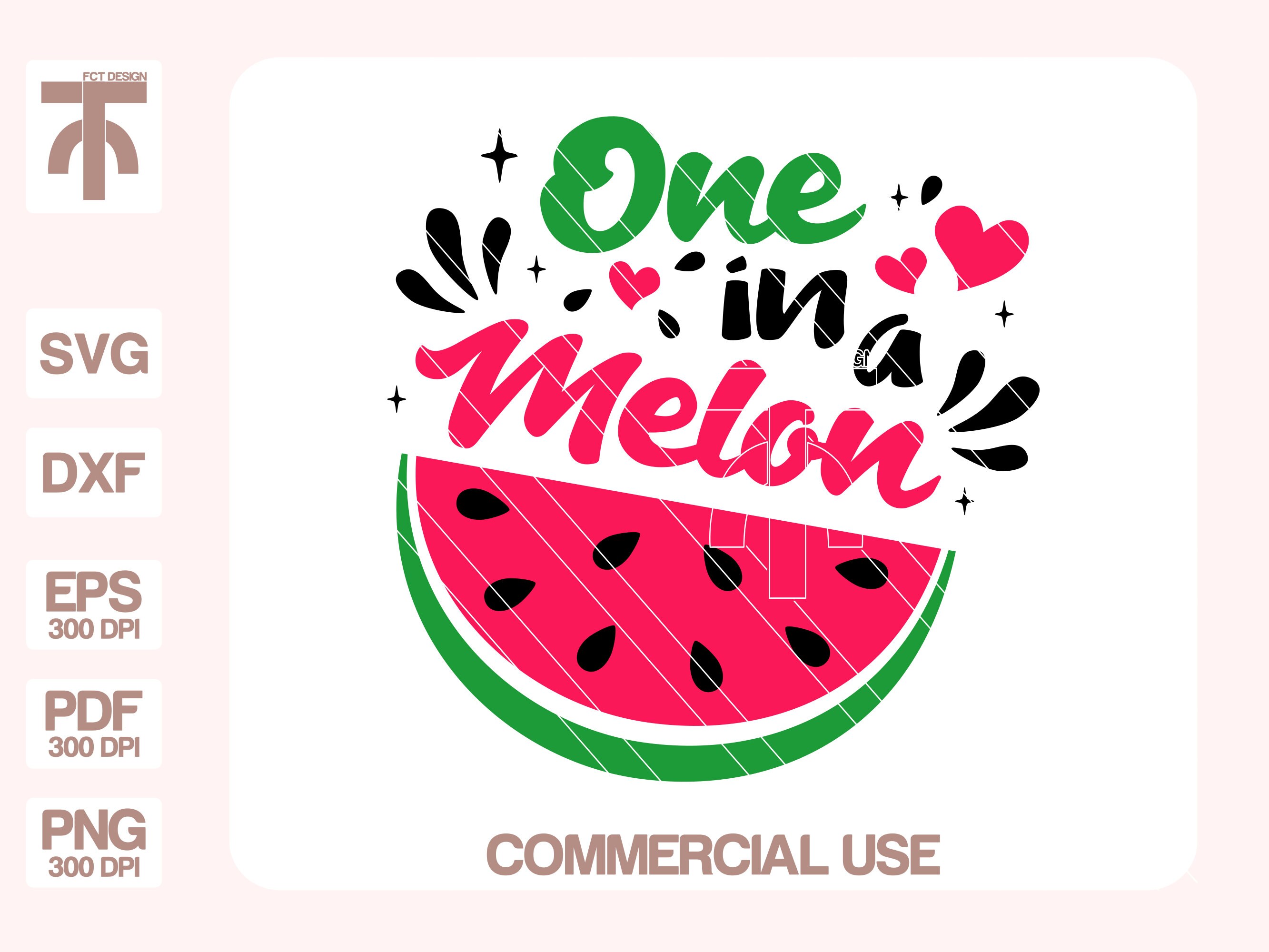 One in A Melon Svg One in A Melon Family Svg Bundle - Etsy