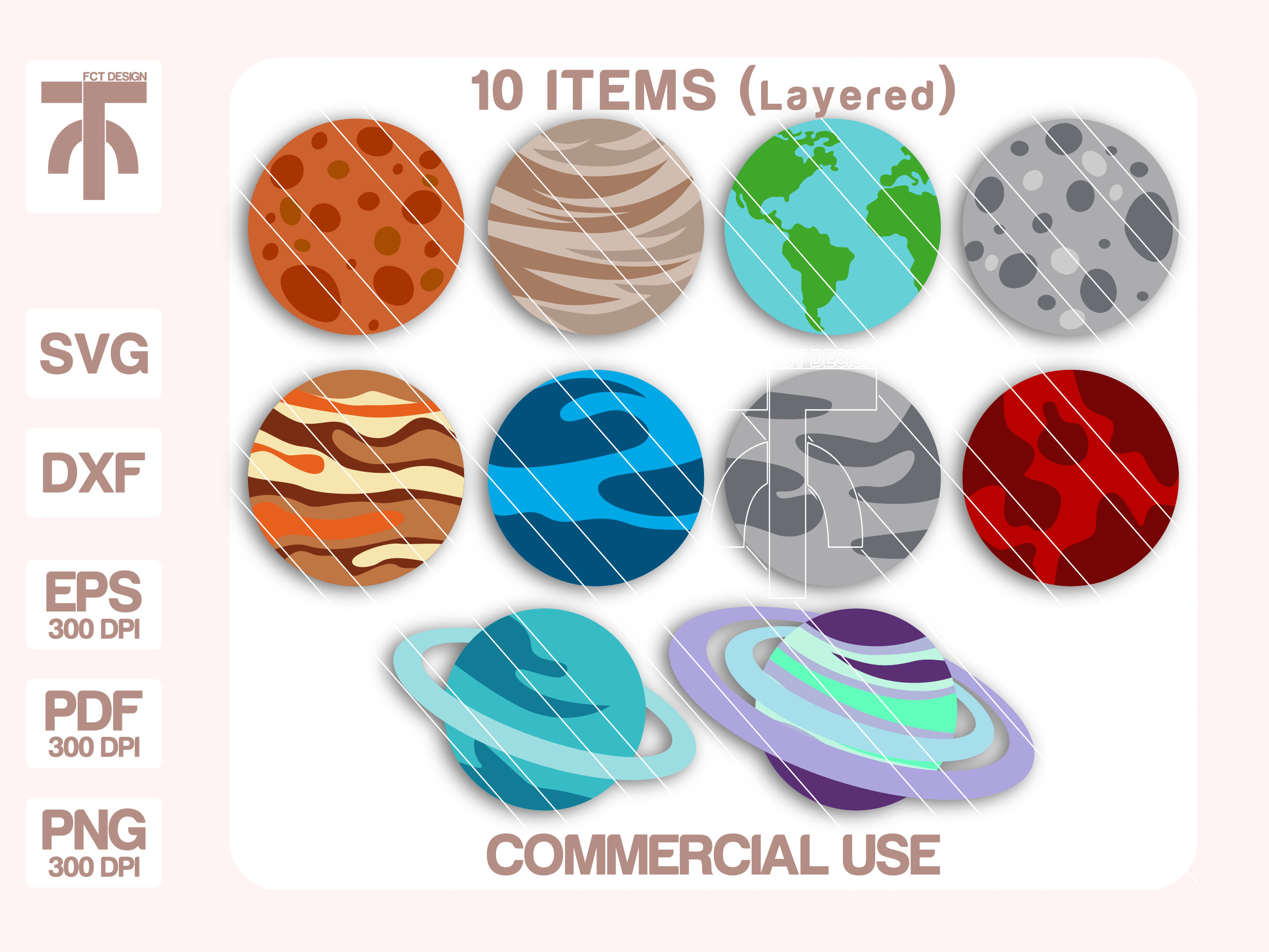 Solar System Svg Planets Svg Solar System Clipart Planets - Etsy Australia