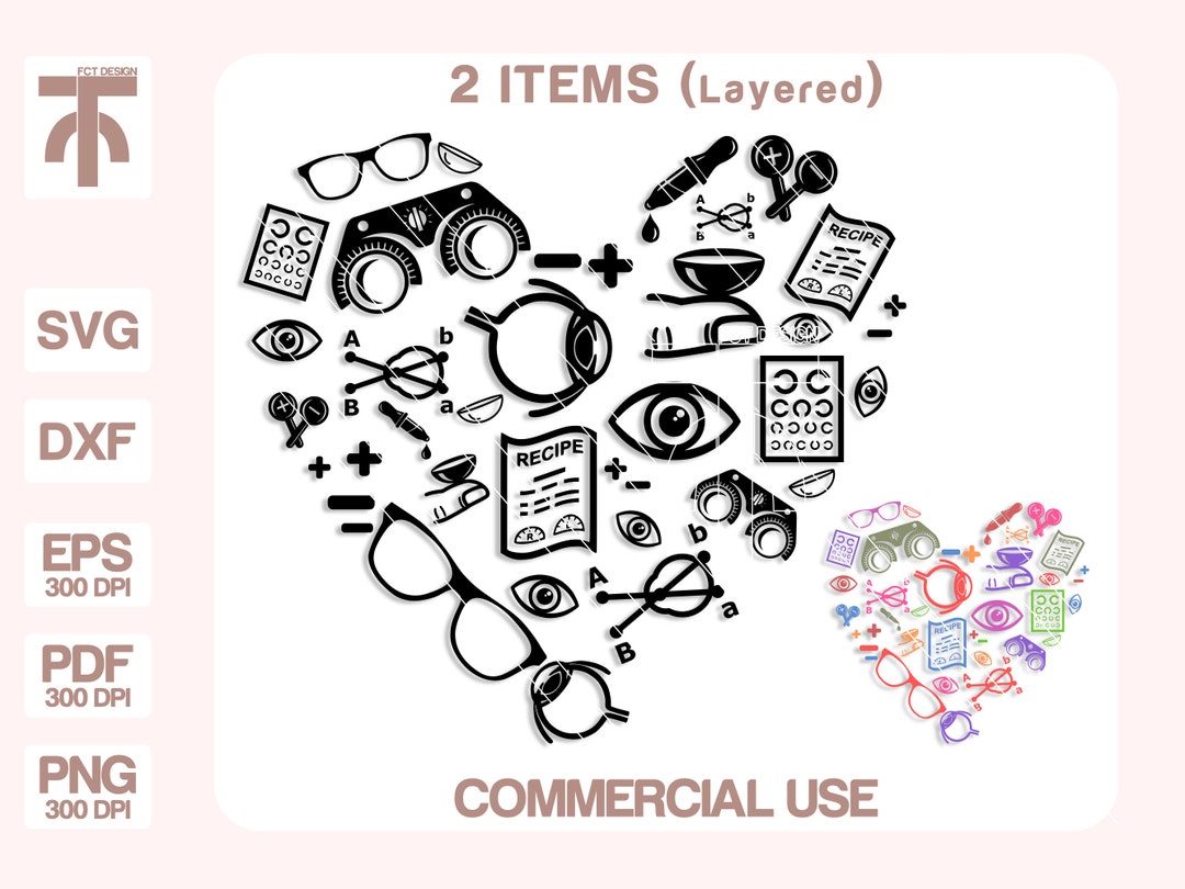 Optometry Svg, Optometry Heart Svg, Optometrist Svg, Glasses Svg ...