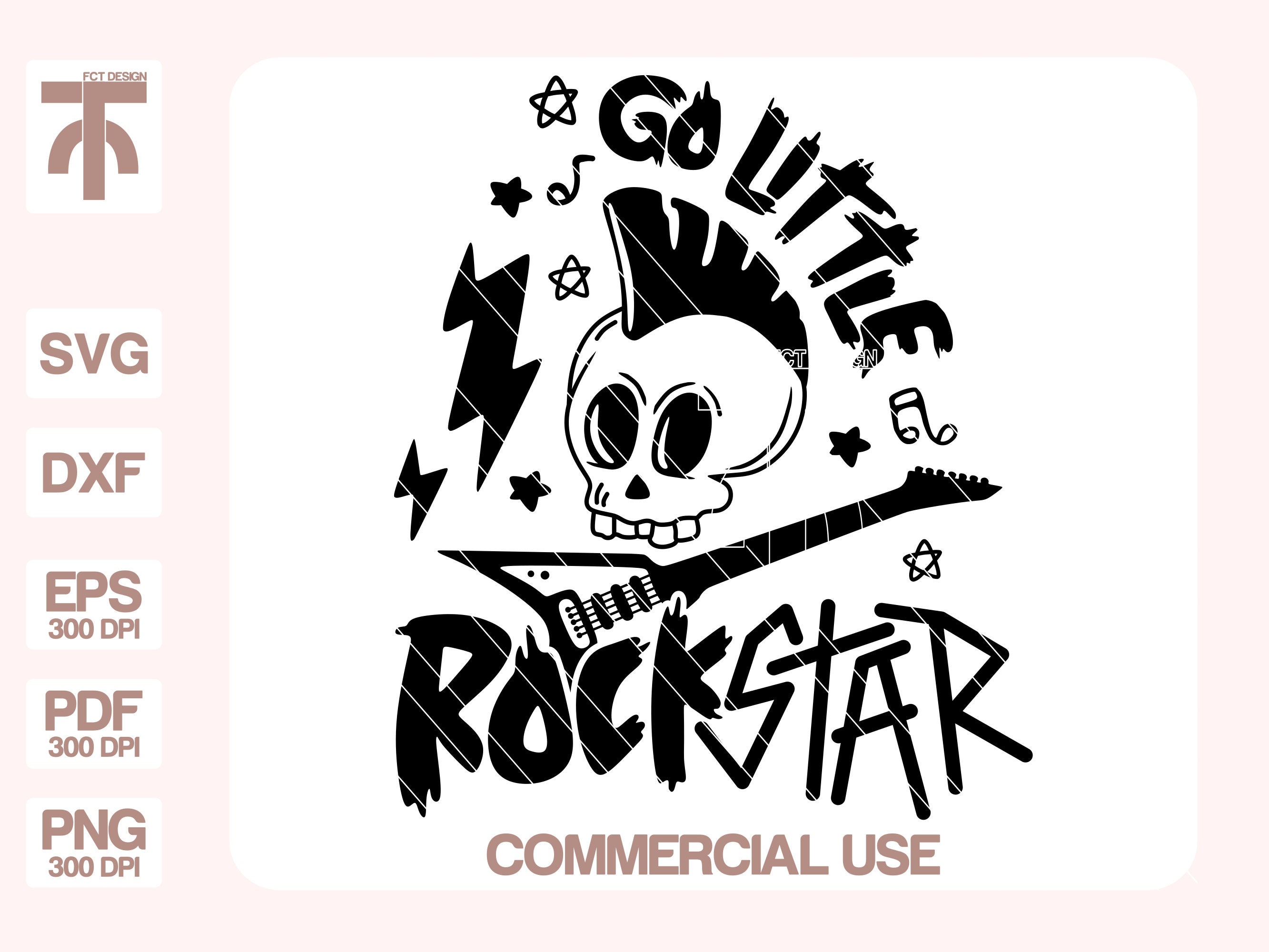 Go Little Rockstar Svg Future Rockstar Svg Hand Lettered Cute Design ...