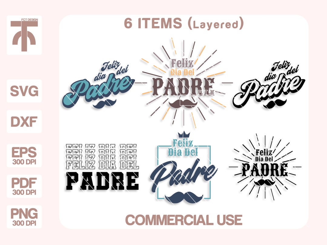 Feliz Dia Del Padre Svg Bundle Happy Father's Day Svg Cute Gift for ...