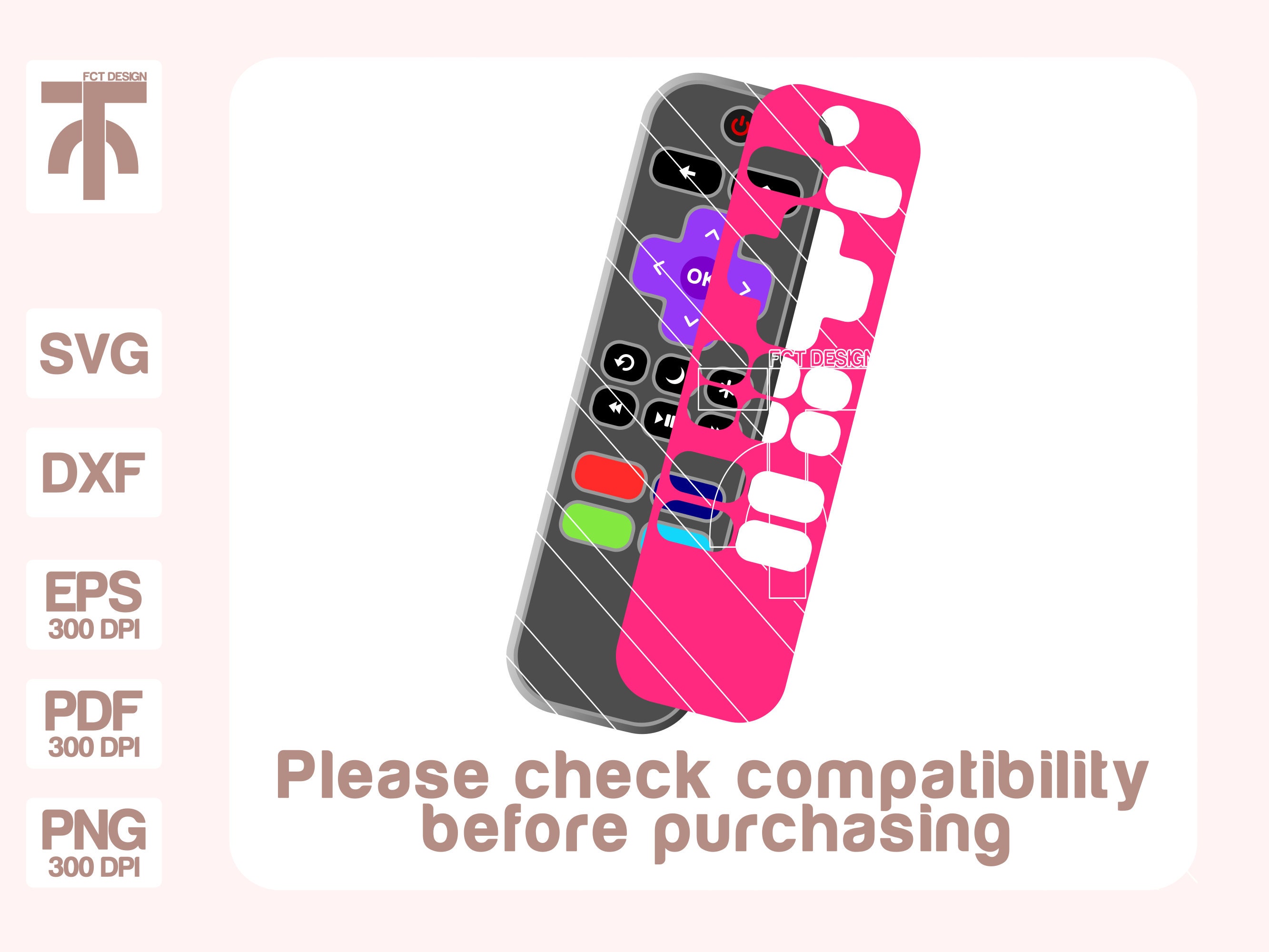 Roku Remote svg Remote Svg Remote Skin Wrap Svg Roku Remote | Etsy España